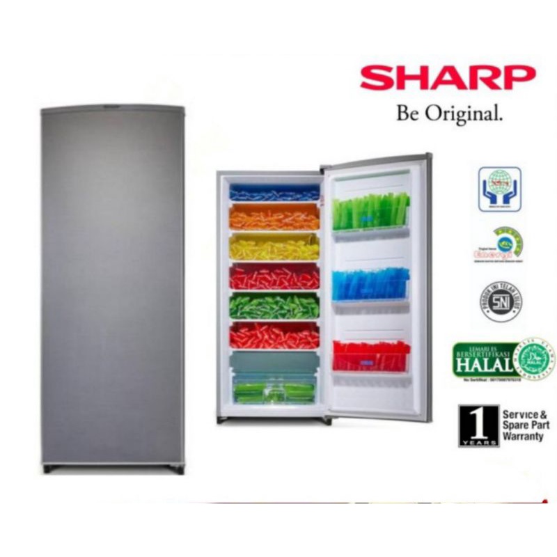 Jual Sharp Freezer FJ-M189N Freezer es batu 6 rak | Shopee Indonesia