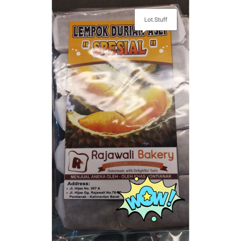 Jual Lempok/Dodol Durian Roti Rajawali Khas Pontianak Ukuran Sedang ...
