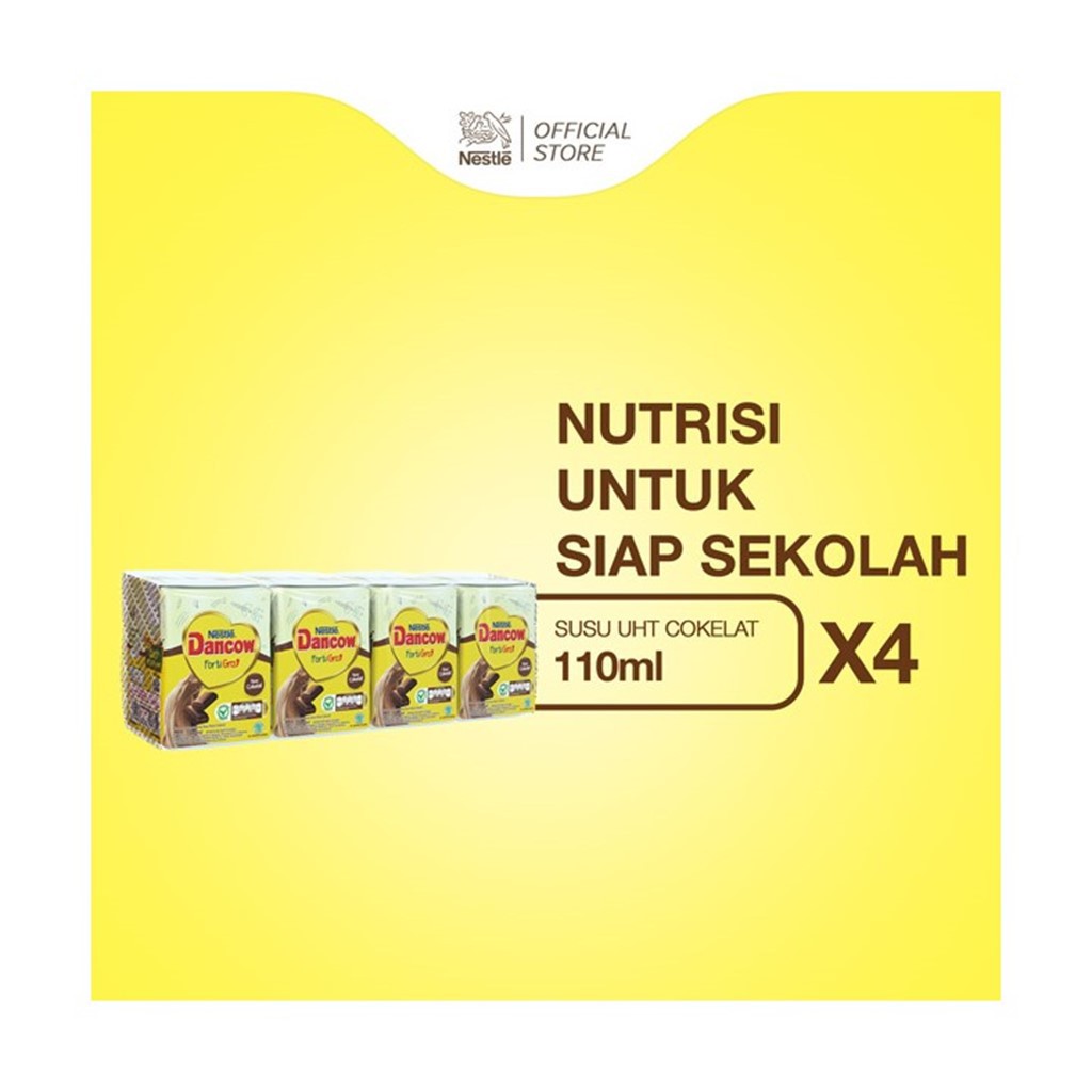 Jual [GIFT] DANCOW Fortigro Susu UHT Coklat Usia Sekolah 110ml x 4 pcs ...
