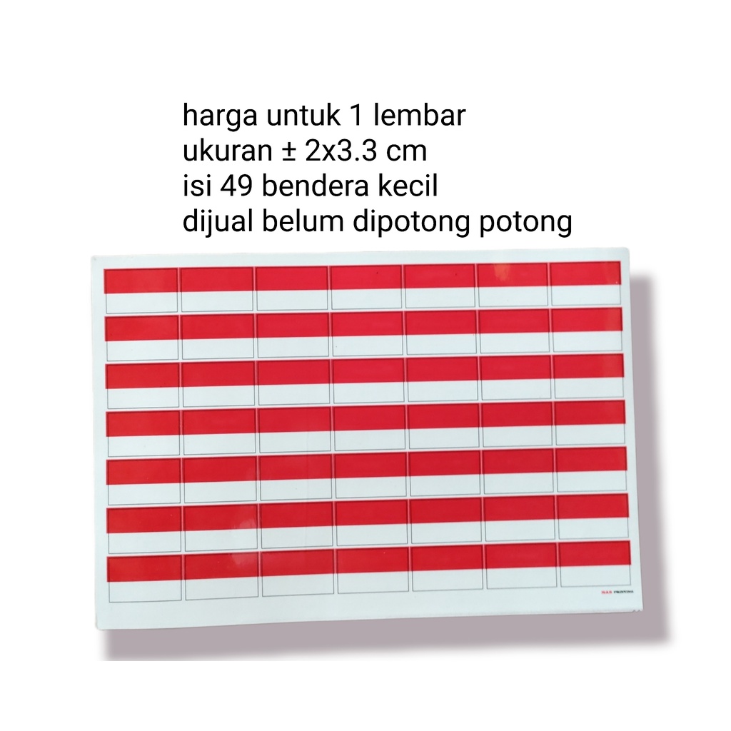 Jual Stiker sticker tempelan wajah bendera merah putih bendera ...