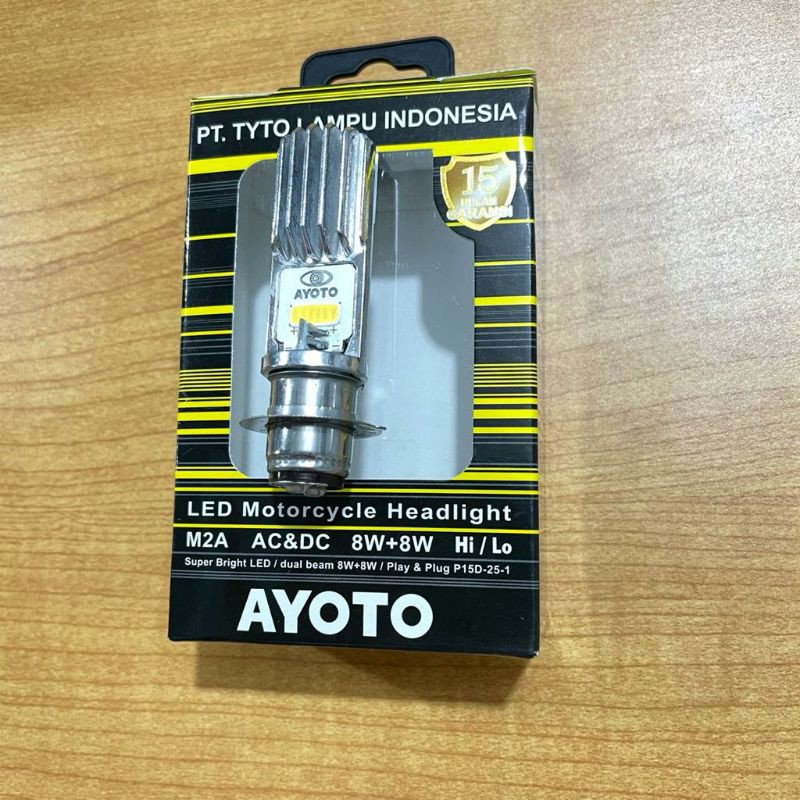 Jual Lampu depan motor led ayoto m2a h6 ac/dc original bebek / matic | Shopee Indonesia