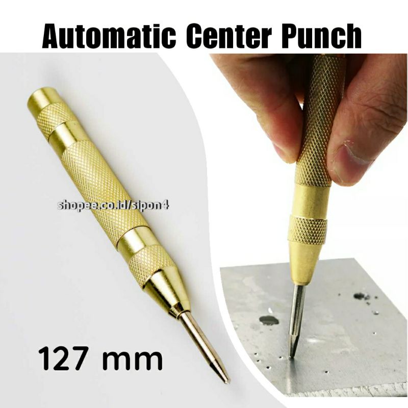 Jual [BISA COD] Penitik Besi Automatic Drip Center Punch 127mm Pen ...