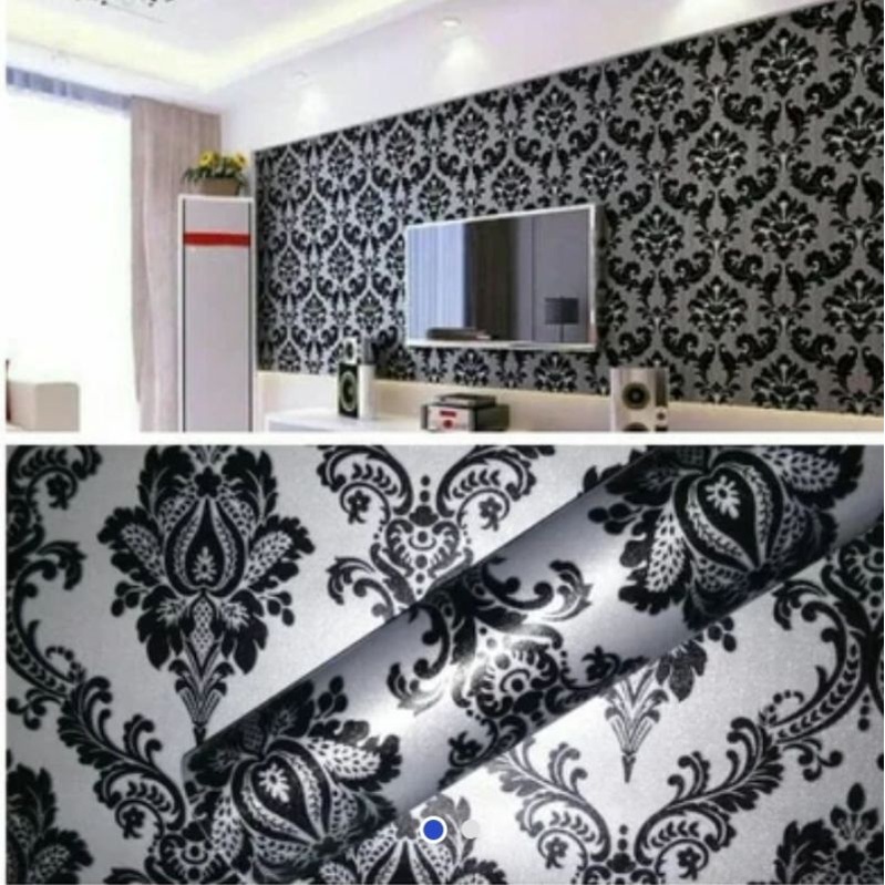 Jual WALLSTICKER DINDING MOTIF BATIK HITAM LATAR SILVER | Shopee Indonesia