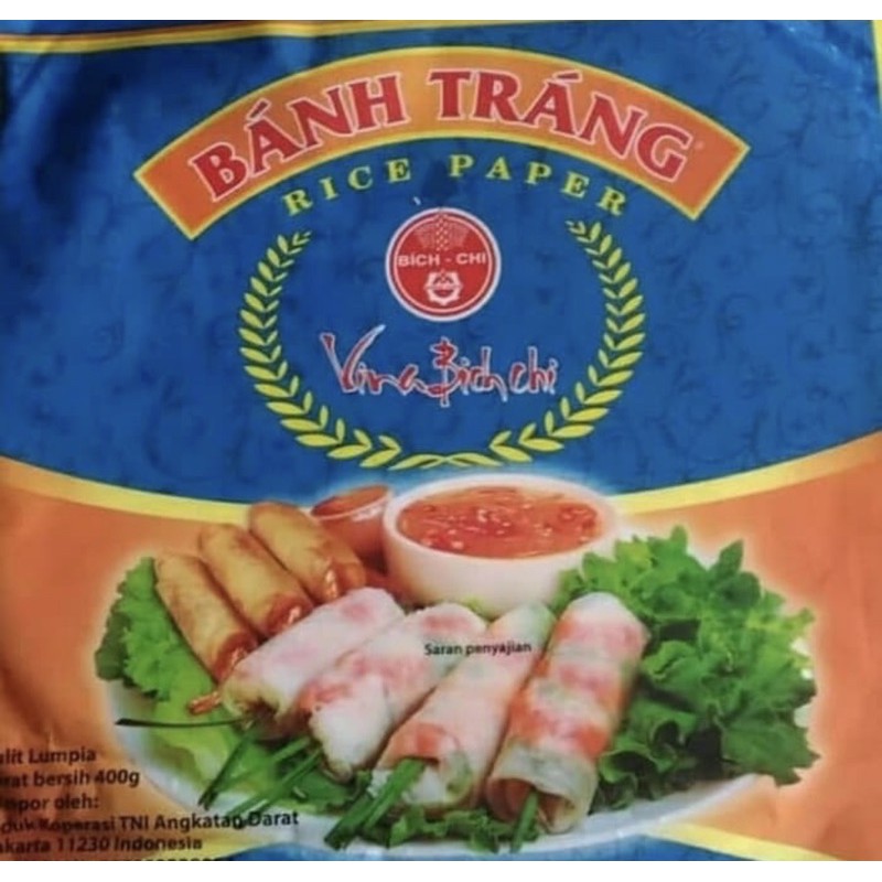 Jual kulit lumpia vietnam banh trang bich chi rice paper 400gr | Shopee ...