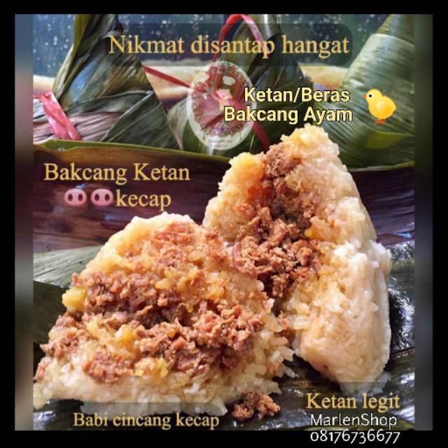 Jual Bacang Ketan Beras Ayam Babi Halal dan Non Halal | Shopee Indonesia