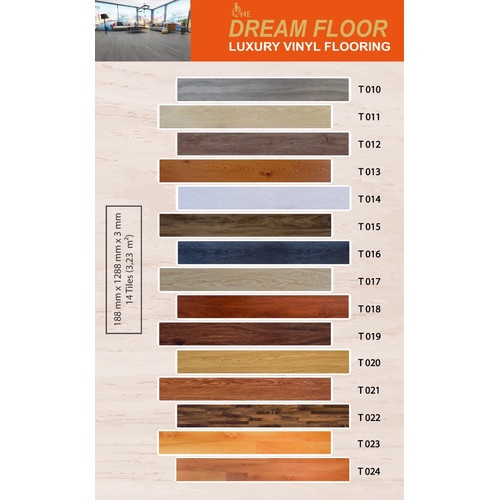 Jual Vinyl Plank Tile Motif Kayu Dream Floor Murah/ Tebal 3 MM ...