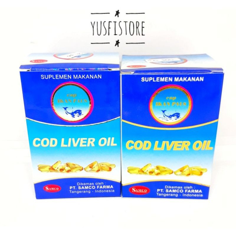 Jual Cod Liver Oil Kapsul Cap Ikan Paus Kapsul Minyak Ikan Vitamin A ...