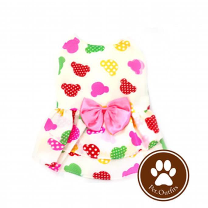 Jual Baju Dress Anjing Kucing Hewan Mickey Minnie Pink Cream Kuning ...