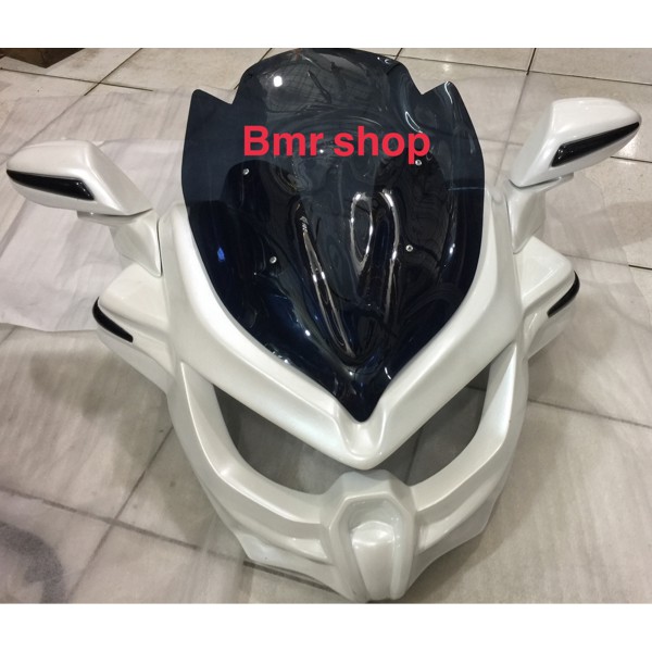 Jual paket modif nmax topeng predator/stang jepit,cover sen dan grip ...