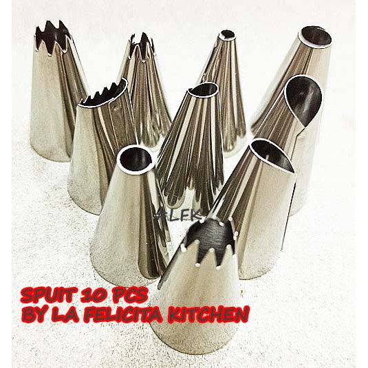 Jual 10 PCS SPUIT SET STAR MAWAR BINTANG KEMBANG BUNGA ART CHEF BAKERY ...