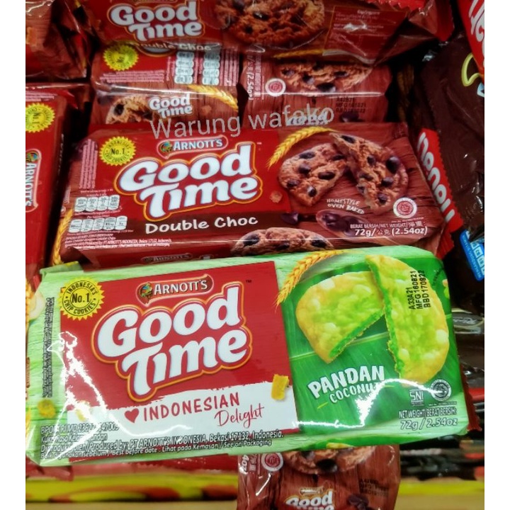 Jual Good Time Cookies Double Choc & Pandan Coconut 72gr | Shopee Indonesia