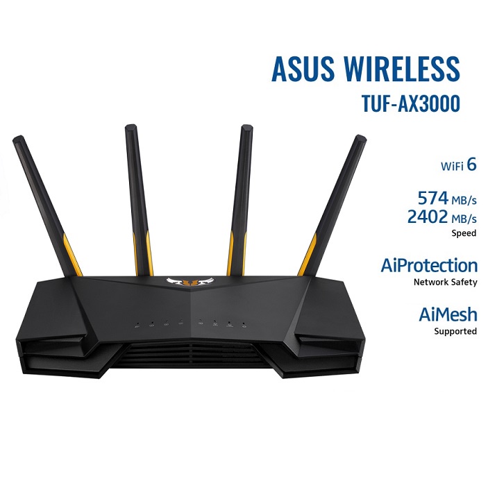 Jual ASUS TUF Gaming Router TUF-AX3000 AX3000 Dual Band WiFi 6 with ...