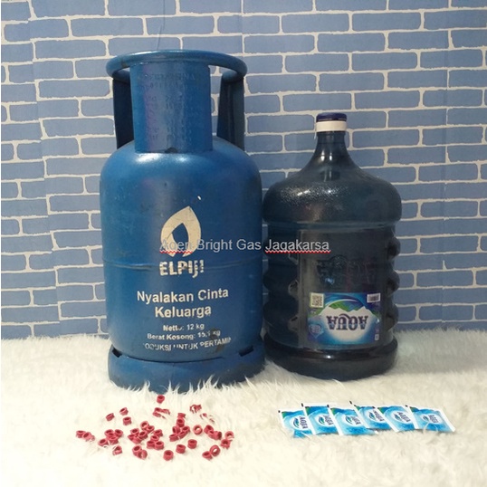 Jual PAKET GAS ELPIJI 12 KG PLUS ISI + AQUA GALON ISI | Shopee Indonesia