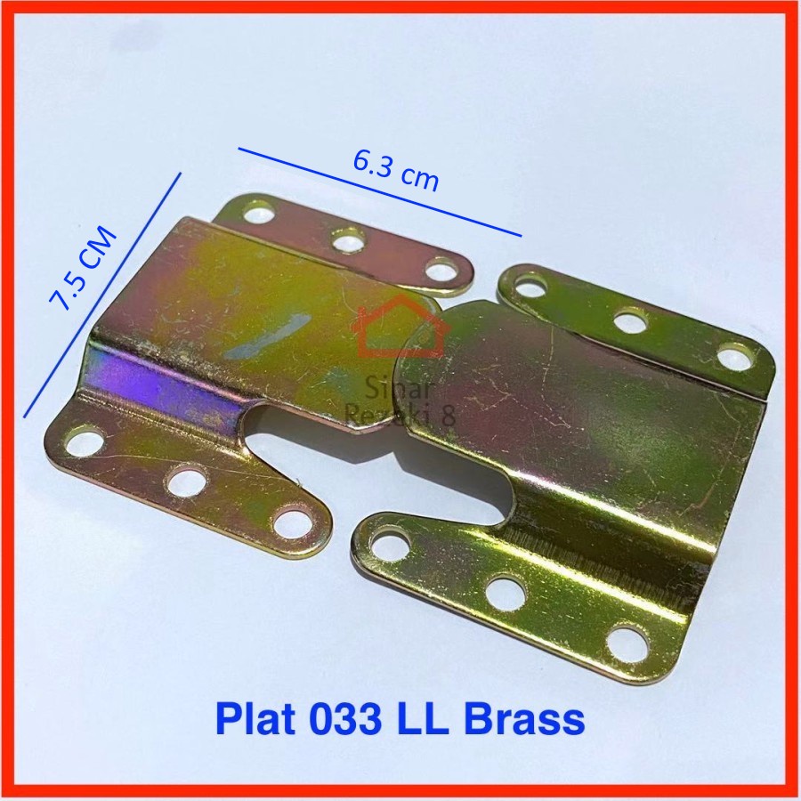 Jual Plat Gantungan 033 LL BRASS Besar TEBAL Gantungan Gantung Lemari ...