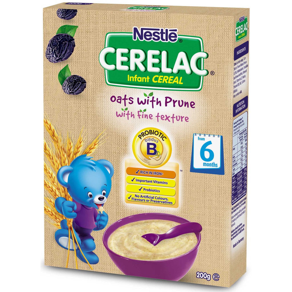 Jual Nestle Cerelac Oats with Prune with fine texture from 6 months ...