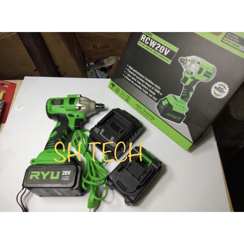 Jual IMPACT WRENCH CORDLESS RYU RCW20V RCW 20 V MESIN PEMBUKA BAUT ...