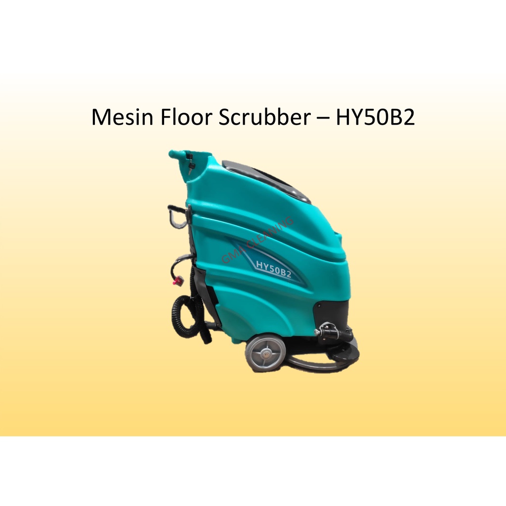 Jual Mesin Sikat Lantai / Floor Scrubber 20" dengan Baterai (HY50B2) | Shopee Indonesia