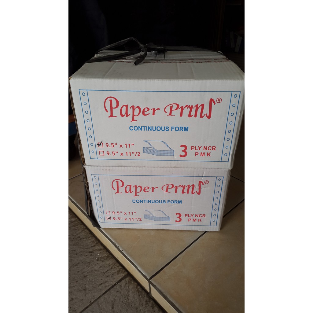 Jual Continuous Form Paper Print 9.5 x11 3 ply atau 9.5 x 11/2 | Shopee ...