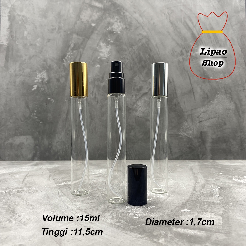 Jual Botol Spray 15ml Kaca Tutup METAL - Isi Ulang Parfum Decant ...