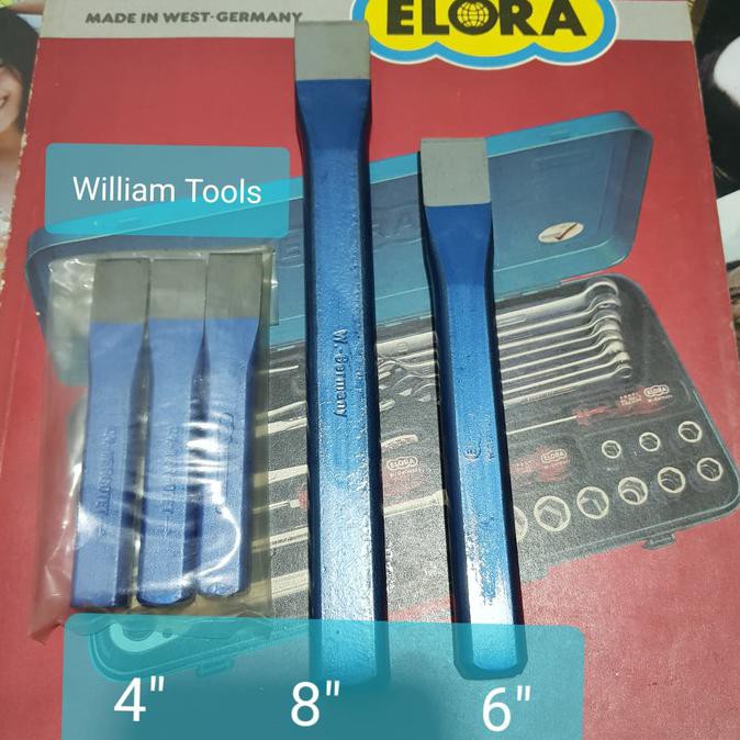 Jual Flat Cold Chisel / Pahat Rata 8" inch 200 mm ELORA | Shopee Indonesia