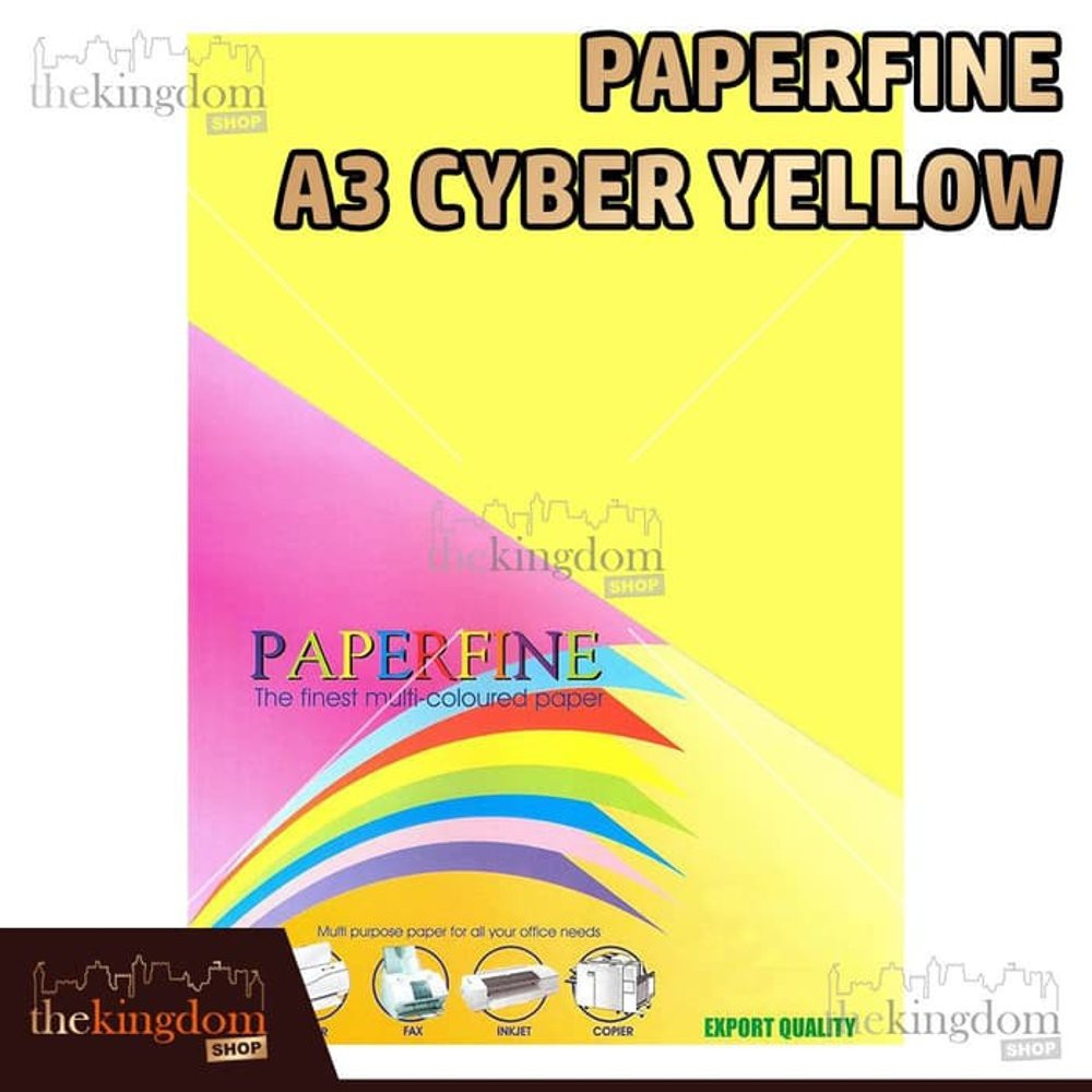 Jual Kertas Paperfine Kertas HVS Warna A3 Cyber Yellow Kuning Tua atau ...