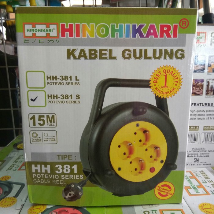 Jual Roll kabel 15 meter HINOHIKARI - kabel gulung - kabel rol kuningan ...