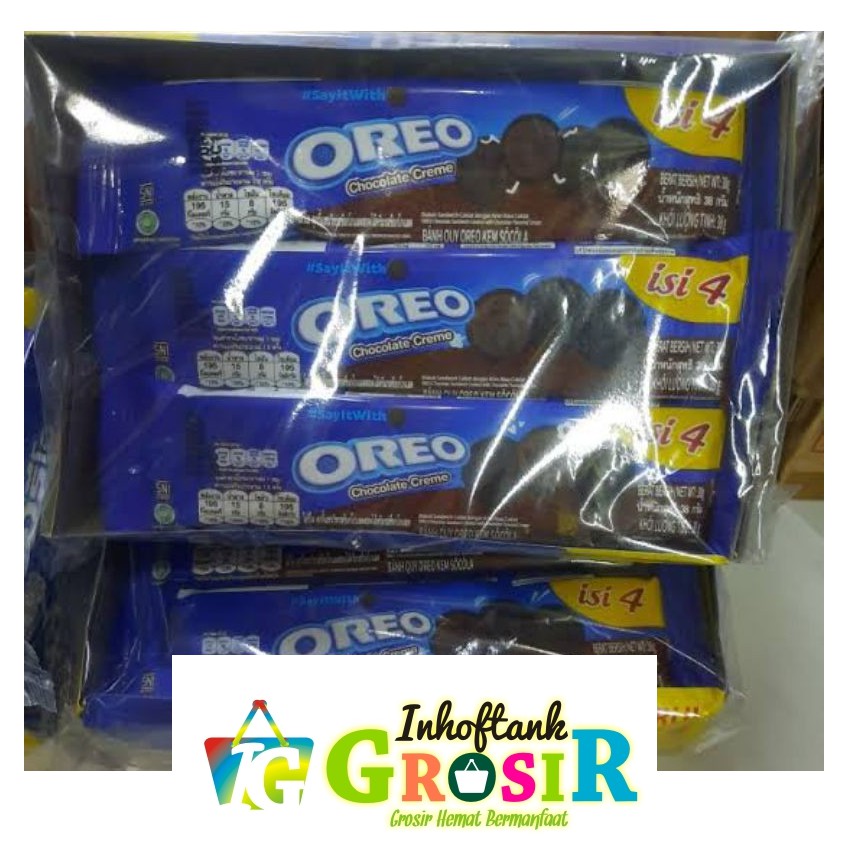 Jual Oreo Coklat Isi 3 Keping (1 Pack/12 pcs) | Shopee Indonesia