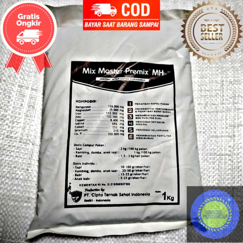 Jual Obat Sapi Lumpuh Ambruk Mineral Hitam Mix Master MH 1kg | Shopee ...