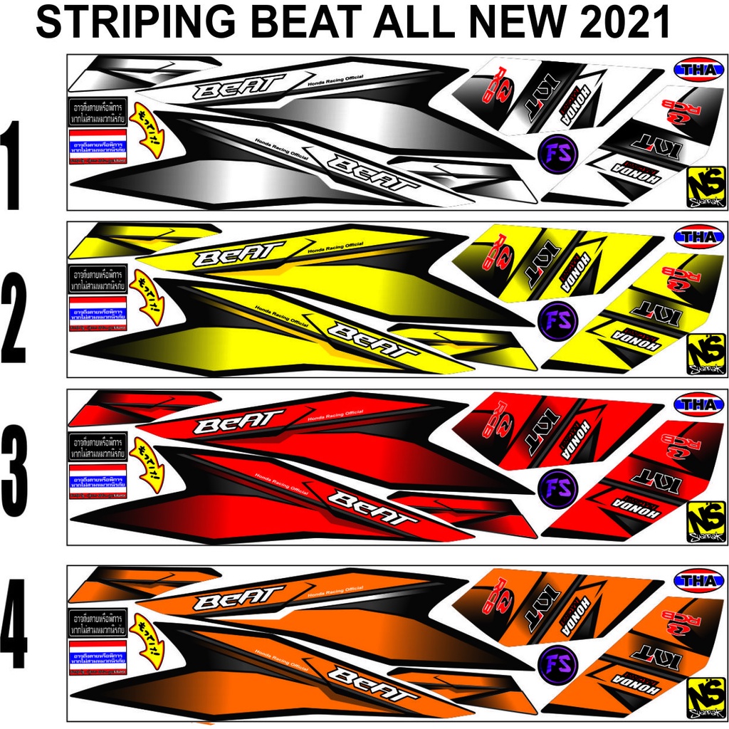Jual (COD) STRIPING HONDA BEAT ALL NEW 2022, STICKER BEAT DELUXE ...