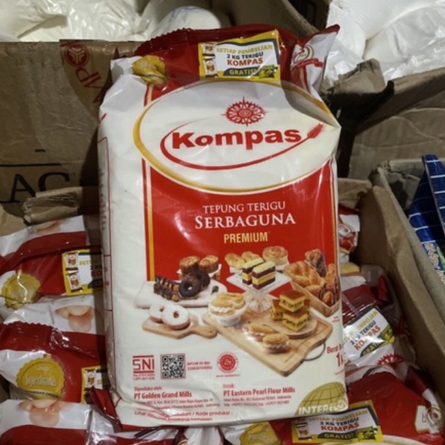 Jual TEPUNG TERIGU SERBAGUNA PREMIUM KOMPAS 1kg | Shopee Indonesia