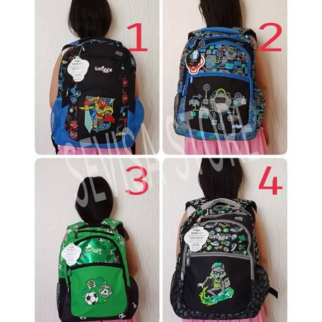 Jual Smiggle Backpack Squad Wood | Shopee Indonesia