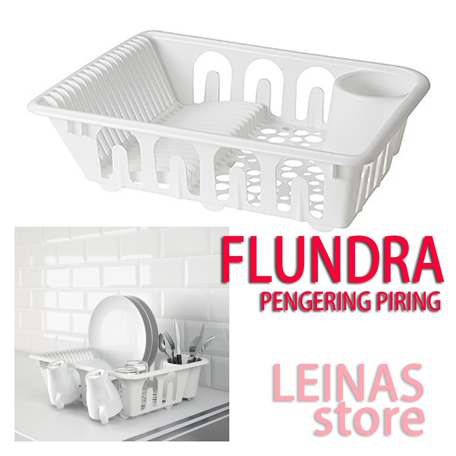Jual Pengering piring RAK PIRING tempat piring Plastik Putih IKFLUDRA ...