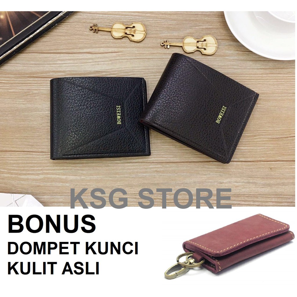 Jual DOMPET Pria Elegant Boweisi ORIGINAL (BONUS DOMPET KUNCI KULIT ...