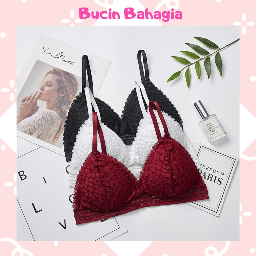 Jual BH bra wanita Bra Sexy Uganda Style No Kawat Motif Bunga BH17 ...