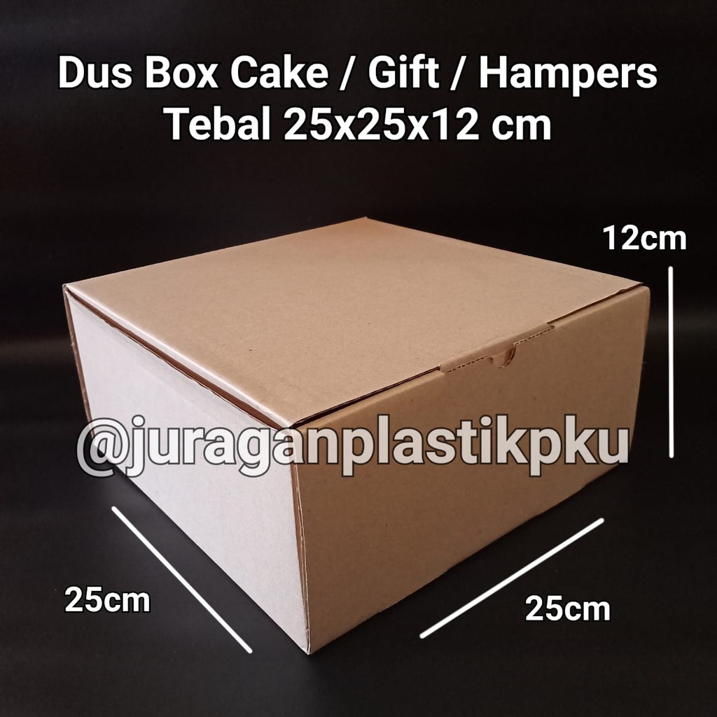 Jual Dus Box 25x25x12 cm | Kotak Kardus Kemasan Cake / Gift / Hampers ...
