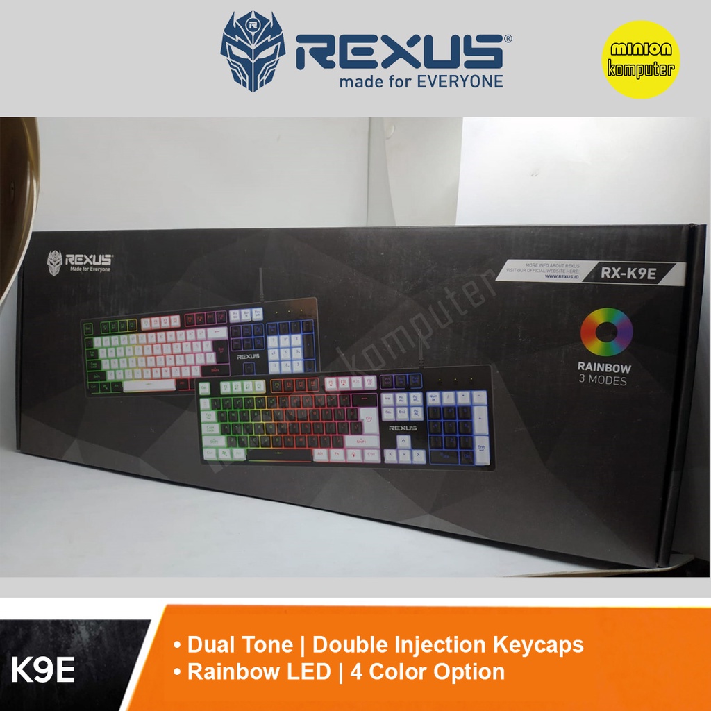Jual Rexus Battlefire K9E Rainbow Fullsize Gaming Keyboard | Shopee ...