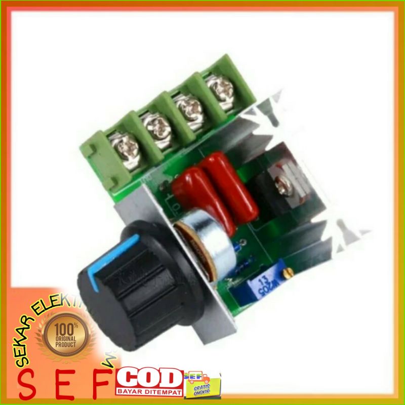 Jual 2000W SCR DIMMER 220V AC ELECTRONIC VOLTAGE REGULATOR SPEED CONTROLLER ALAT GERINDA SPEED ...