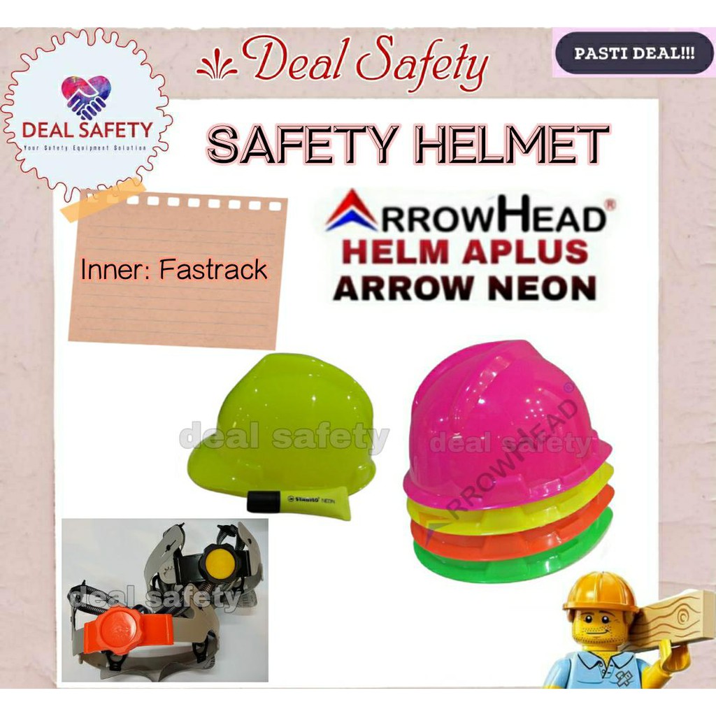 Jual Helm Safety Proyek SNI Arrow Head Neon Fastrack | Shopee Indonesia