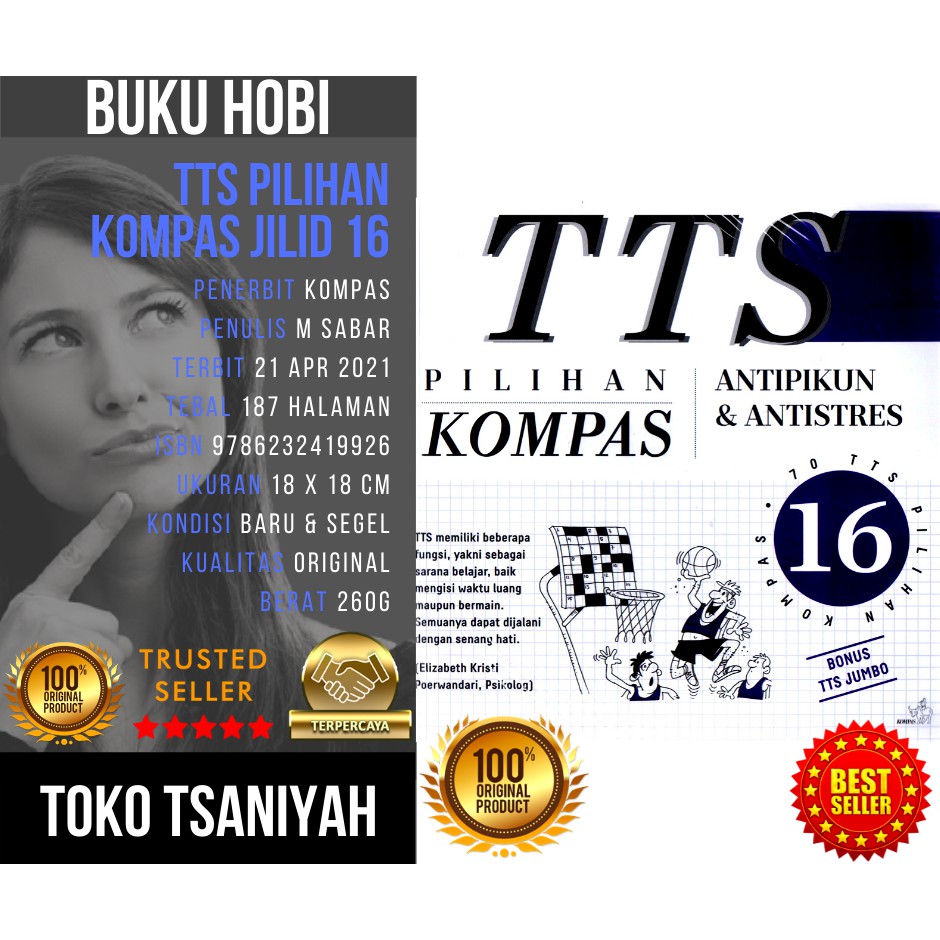 Jual Buku Teka Teki Silang TTS Pilihan Kompas Jilid 16 Buku TTS Kompas Buku Hiburan Hobi Kuis ...