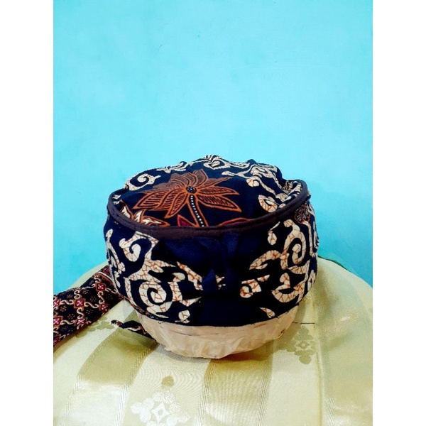 Jual peci batik imamah udeng iket blangkon lipat jawa sunda batik ...