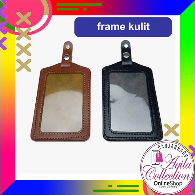 Jual FRAME TEMPAT ID CARD KULIT SINTETIS | Shopee Indonesia