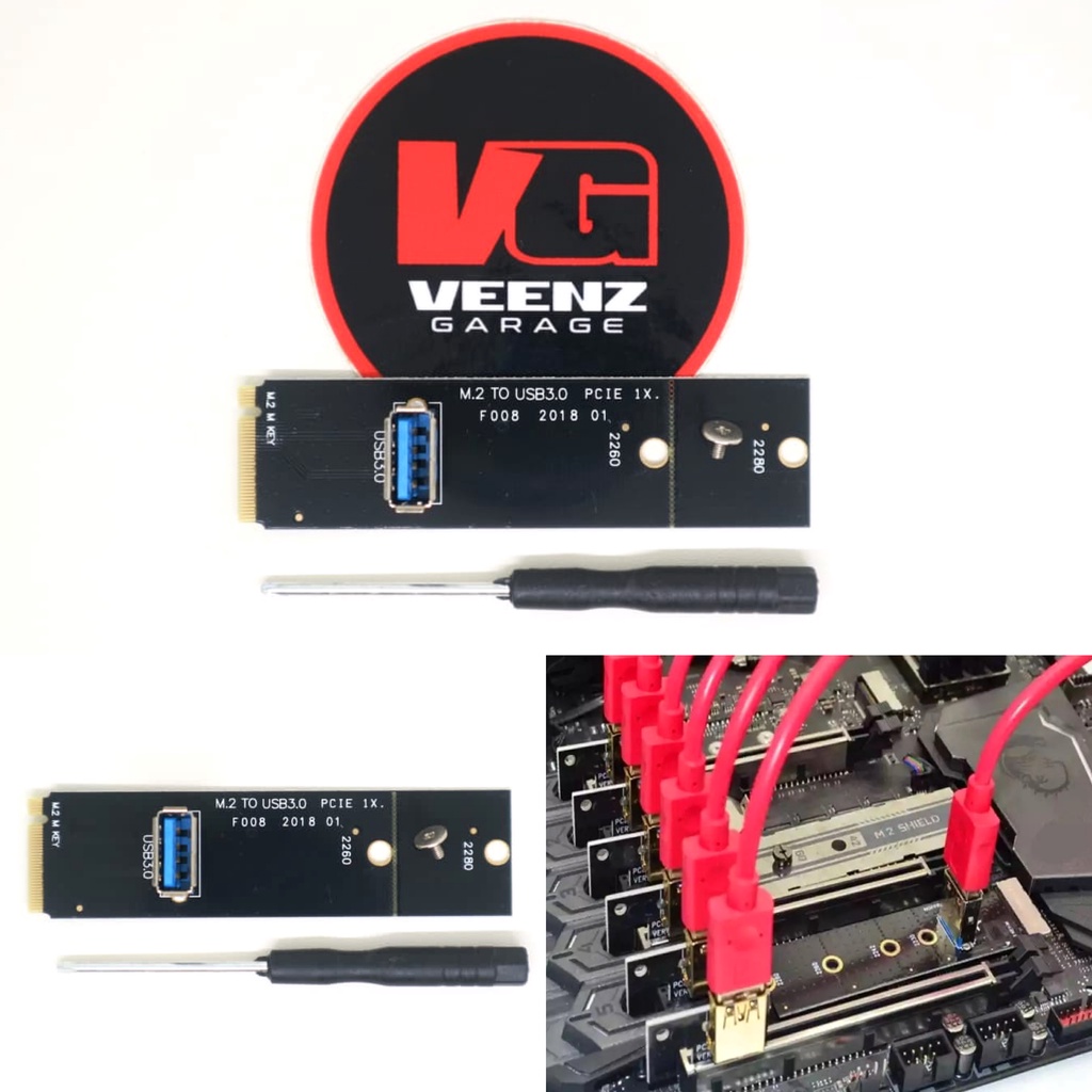 Jual M.2 To USB 3.0 PCIE Riser Mining Extender Adapter VGA GPU | Shopee ...