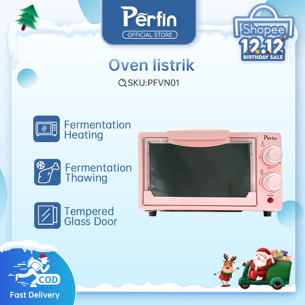 Jual Perfin Oven Pink 12L Mini Oven Listrik Tombol | Shopee Indonesia