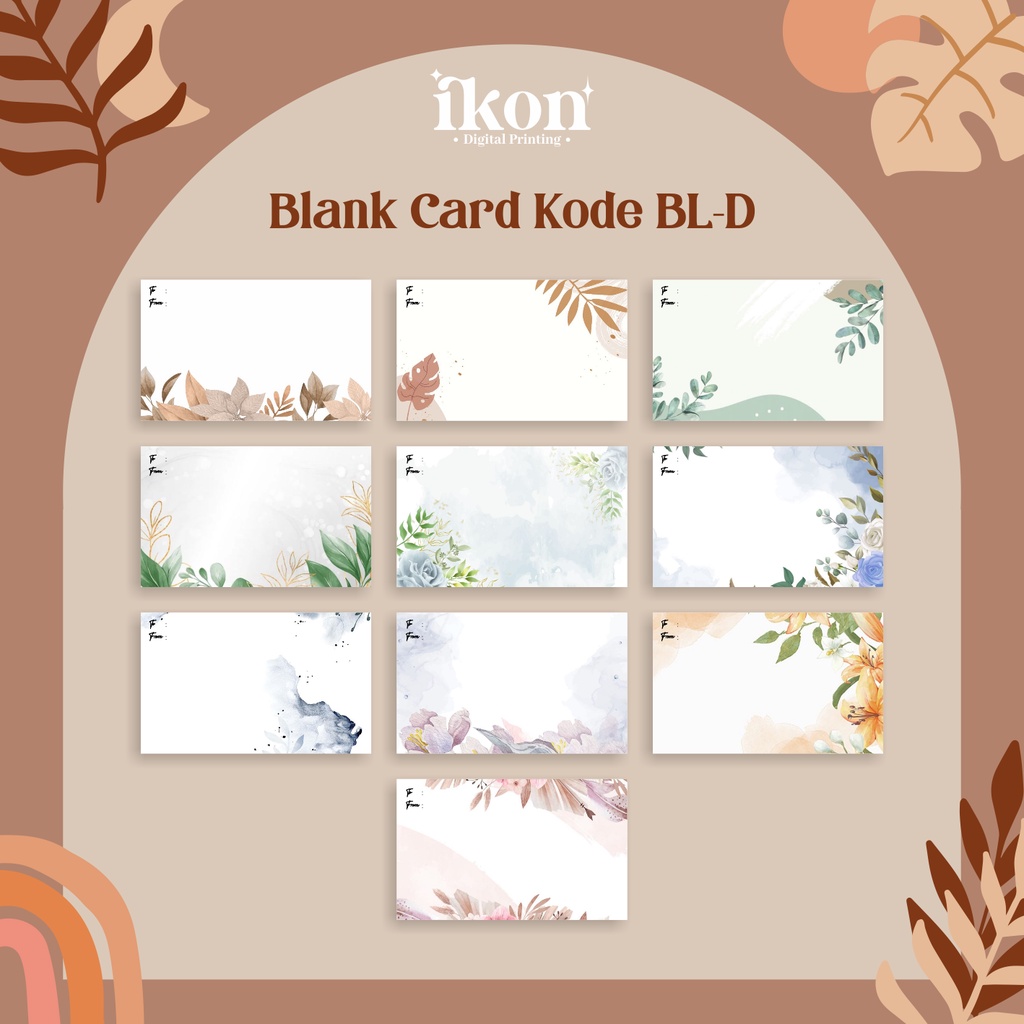 Jual BLANK CARD KODE BL-D (KARTU UCAPAN/ KARTU UCAPAN BISA DITULIS ...
