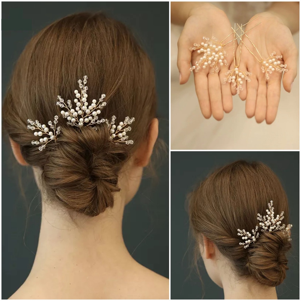 Jual TM381 - 1 Set Hairpin Hiasan Rambut / Tusuk Sanggul Headpiece ...