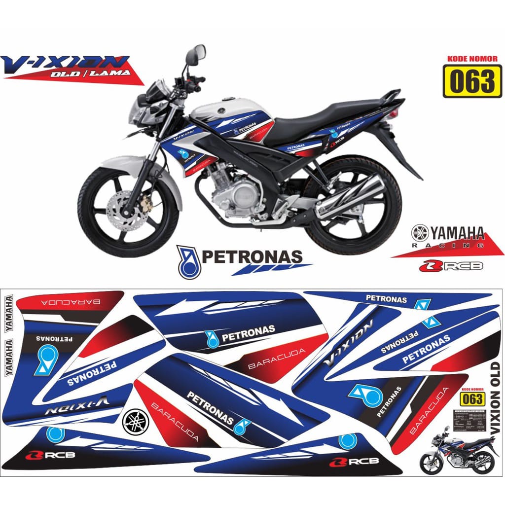 Jual Stiker Sticker Polet Striping Yamaha Vixion Old variasi grafis ...