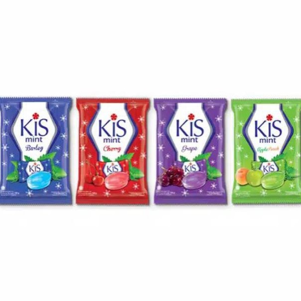 Jual Permen Kis Mint 125 gram isi 50 buah Cherry Barley Grape Apple Ungu Biru Hijau Merah ...