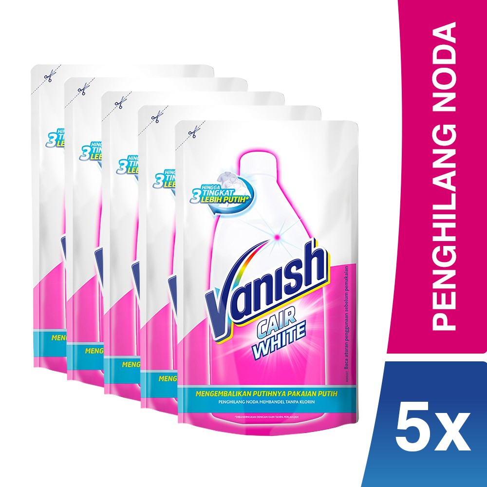 Jual Vanish White Liquid 450ml x5 (Value Pack) | Shopee Indonesia