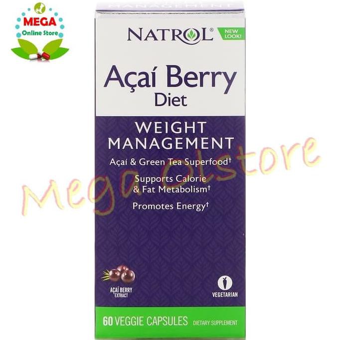 Jual Aseli Natrol Acai Berry Diet Acai And Green Tea Super Foods - 60 ...