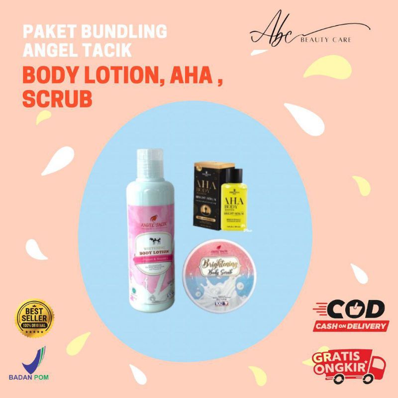 Jual PAKET BUNDLING ANGEL TACIK BODY SCRUB PLUS BODY LOTION ANGEL TACIK ...